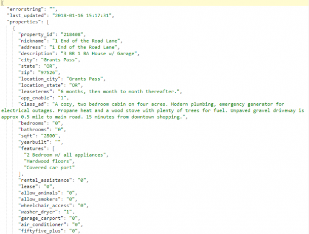 Rental Listings JSON API - Add Rental Listings to Your Custom Website
