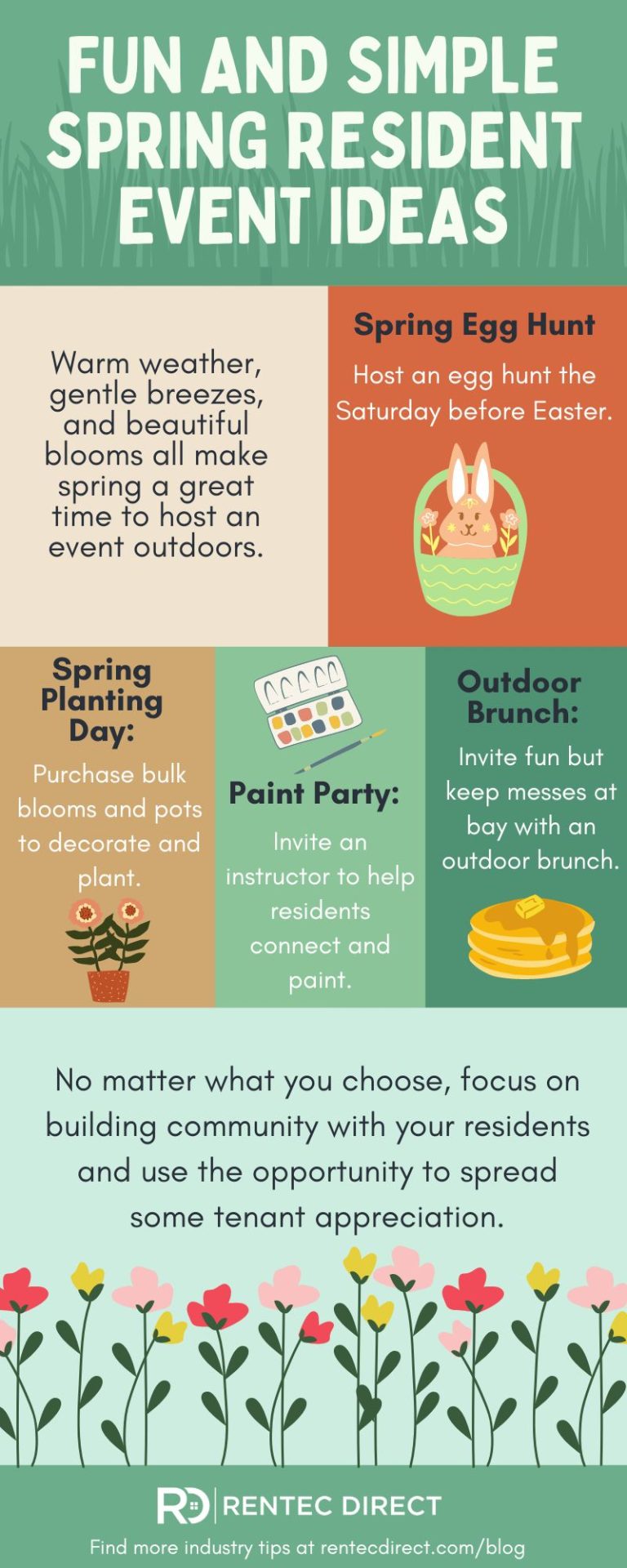 Fun and Simple Spring Resident Event Ideas |Infographic