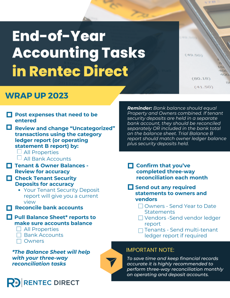 End-of-Year Accounting Tasks in Rentec Direct